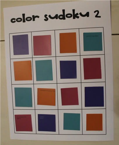 Color Sudoku: a Preschool & Kindergarten Math Game - Walking by the Way