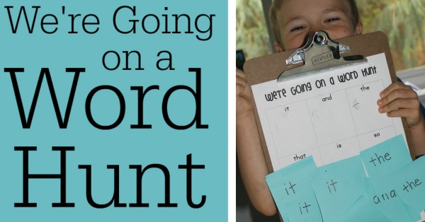 We're Going on a Word Hunt Sight Word Activity - Walking by the Way