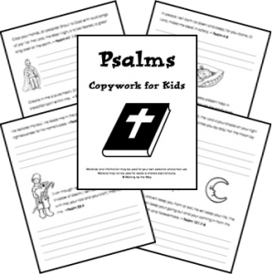 Psalms for Kids Copywork Pages - Walking by the Way