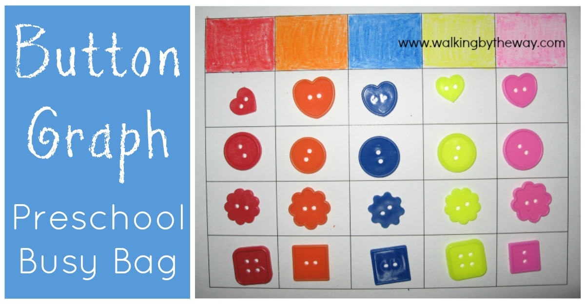 Button Graph for Preschool Hands-on Math Activity - Walking by the Way