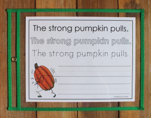Pumpkin Sentences Copywork and Parts of Speech - Walking by the Way