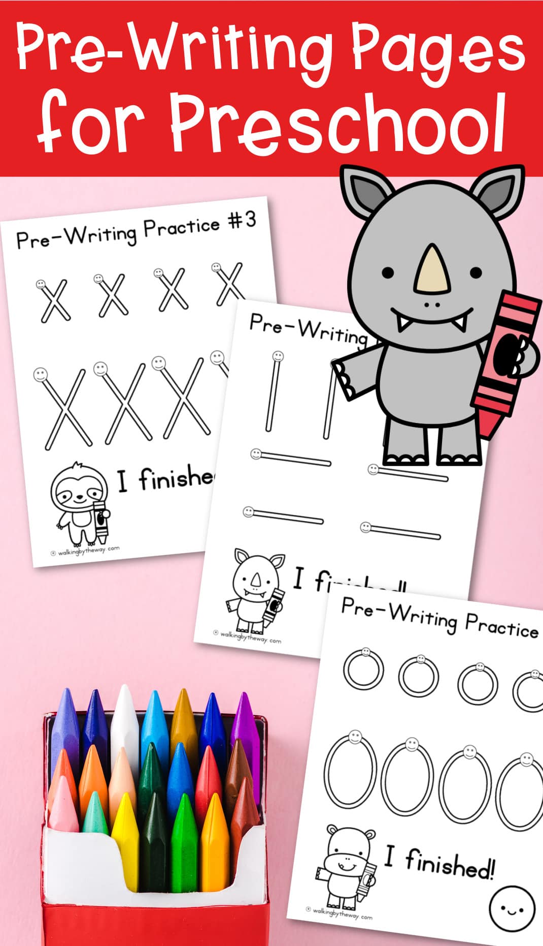 Pre-Writing Practice Pages for Preschool: Large Edition - Walking by ...