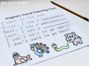 Imaginary Animal Writing Activity - Walking by the Way
