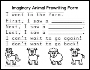 Imaginary Animal Writing Activity - Walking by the Way