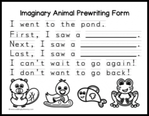 Imaginary Animal Writing Activity - Walking by the Way