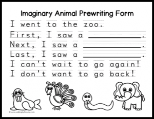 Imaginary Animal Writing Activity - Walking by the Way