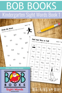 BOB Books: Sight Words Printables Book 1 - Walking by the Way