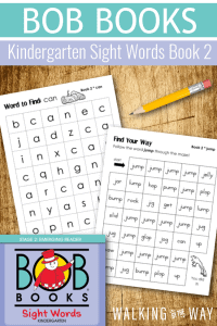 BOB Books Sight Words Printables Book 2 - Walking by the Way