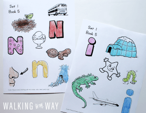BOB Books Printables for Set 1, Book 5 - Walking by the Way