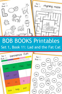 BOB Books Printables for Set 1, Book 11 - Walking by the Way