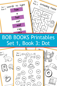 BOB Books Printables for Set 1, Book 3 - Walking by the Way