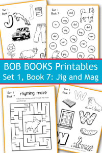BOB Books Printables for Set 1, Book 7 - Walking by the Way