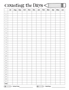 Track Your Homeschool Year with This Printable Chart - Walking by the Way