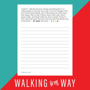Dr. Seuss Copywork Quotes - Walking by the Way