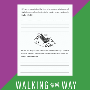 Psalms for Kids Copywork Pages - Walking by the Way