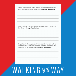 President Quotes Copywork - Walking by the Way