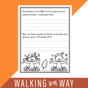 Thanksgiving Verses for Kids Copywork - Walking by the Way