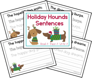 Holiday Dogs Sentences to Copy for Handwriting Practice - Walking by ...