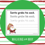 Santa Sentences to Copy for Handwriting Practice - Walking by the Way