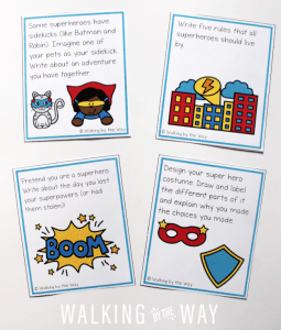 Save the Day with These Super Hero Writing Prompts - Walking by the Way
