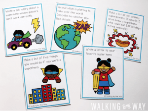 Save the Day with These Super Hero Writing Prompts - Walking by the Way