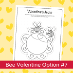Bee Valentine Card for Kids - Walking by the Way