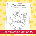 Bee Valentine Card for Kids - Walking by the Way