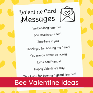 Bee Valentine Card for Kids - Walking by the Way