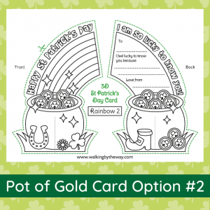 Free Printable St Patrick's Day Card for Kids - Walking by the Way